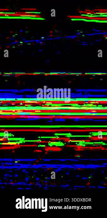 Horizontal Multicolor Static Lines Across Black Frame Great For Video ...