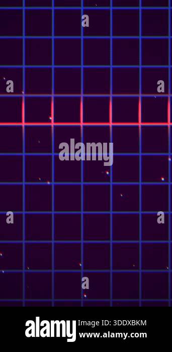 Neon Grid With Pulse Line, Blue Grid Lines And Red Pulse, Subtle Grain ...