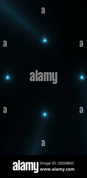 Dark Background With Blue Beacons And Beams, Cinematic Tech Atmosphere ...