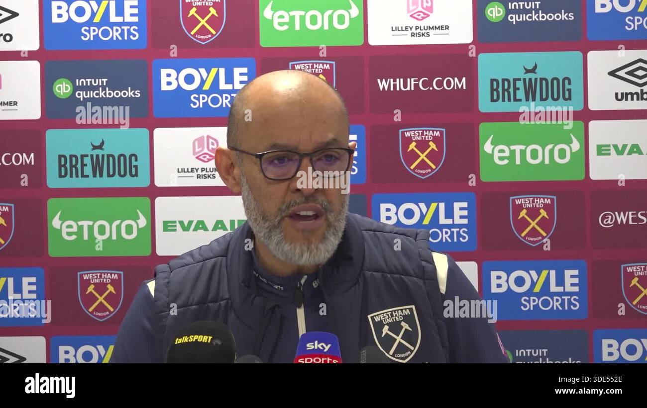 West Ham v Nottm Forrest: Nuno Espírito Santo preview press conference ...