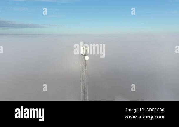 5g and 6g mobile network tower above mist Stock Video Footage - Alamy