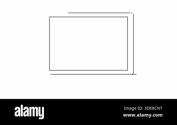 Outline of a laptop displaying a price tag on its screen Stock Video ...