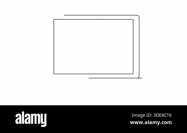 A line drawing of a laptop displaying a cross symbol Stock Video ...