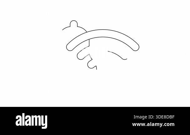 A line drawing of a bell icon superimposed with a WiFi symbol on a ...