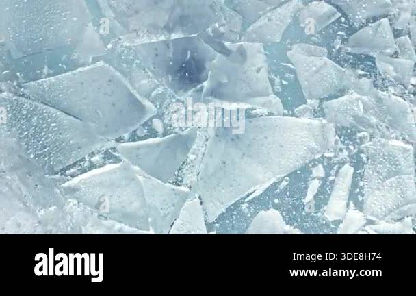 Super Slow Motion Shot of Ice Breaking at 1000 fps. Filmed with High ...