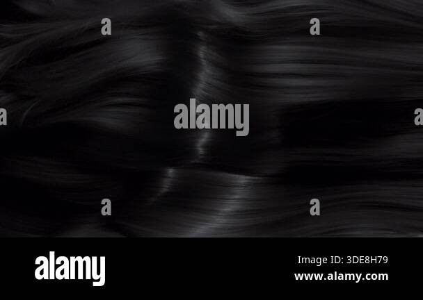 Super Slow Motion Shot of Waving Black Hair at 1000 fps. Filmed with ...