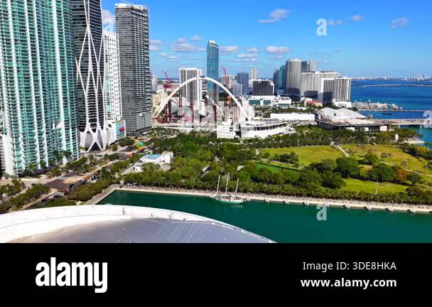 Miami, FL, USA - December 8, 2025: Stock video scene Downtown Miami ...