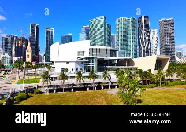 Miami, FL, USA - December 8, 2025: Aerial footage Downtown Miami ...