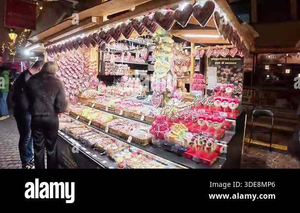 BUDAPEST, HUNGARY NOVEMBER 28, 2025: Traditional gingerbread stall at a ...