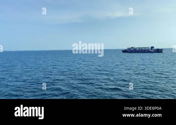 beautiful view of tropical beach of small islands, Lampung along the ...