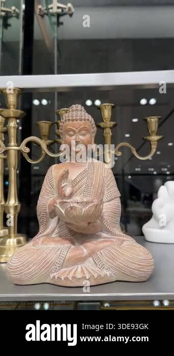 Idol of lord buddha to worship. Religious concept. Buddhism Stock Video ...