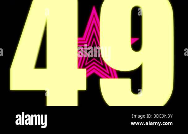 Countdown CG movie from 60 seconds to zero behind motiongraphics. High ...