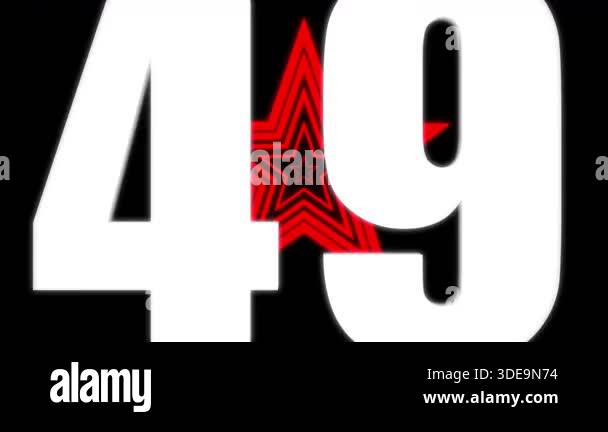 Countdown CG movie from 60 seconds to zero behind motiongraphics. High ...