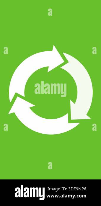 This video features a green background with animated circular arrows ...