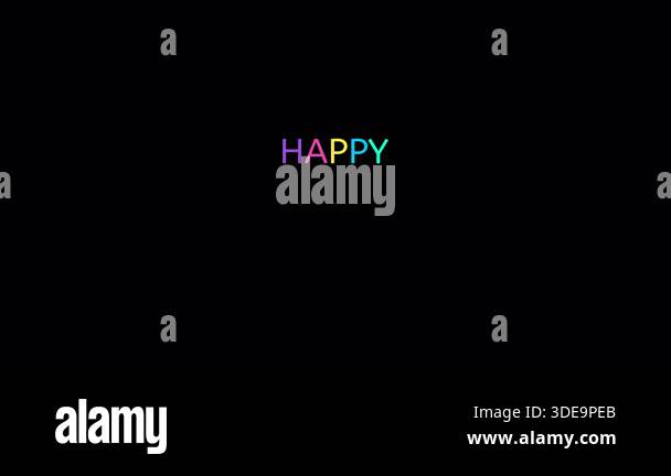 Happy easter animated colorful text on black background Stock Video ...