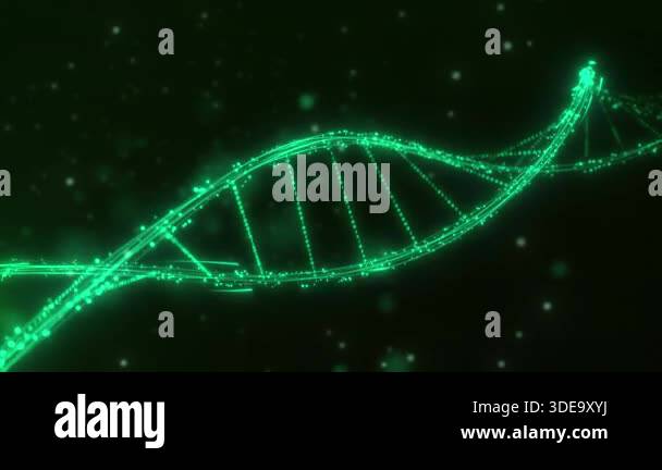 Helical particle DNA biological chain(After Effects production Stock ...