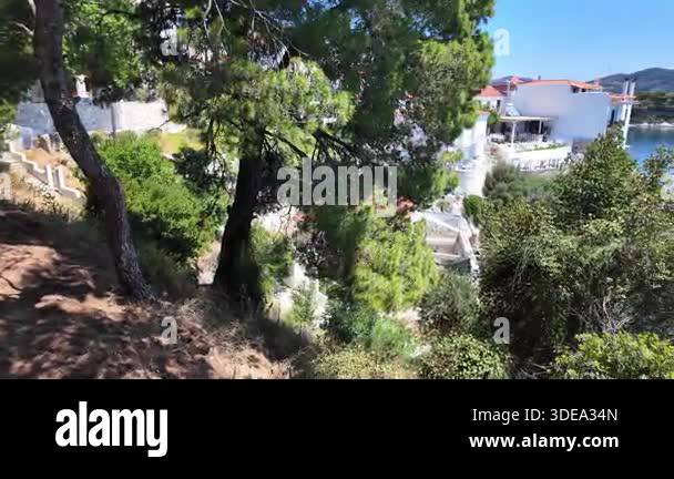SKIATHOS, THESSALY, GREECE - JUNE 04, 2025: Amazing view of The Old ...