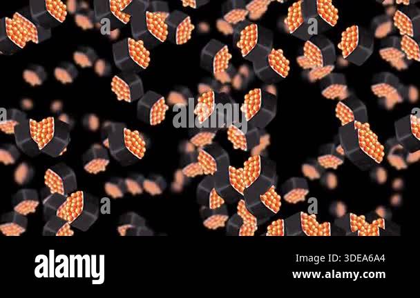 Sushi pieces falling against a black background Stock Video Footage - Alamy