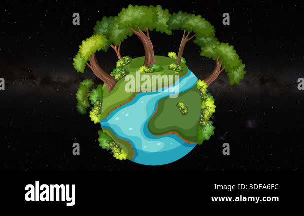 Animals on a small, rotating planet Stock Video Footage - Alamy