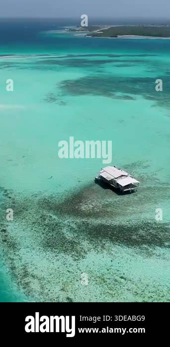 Caribbean scenery. Pannning wide landscape of stunning island with ...