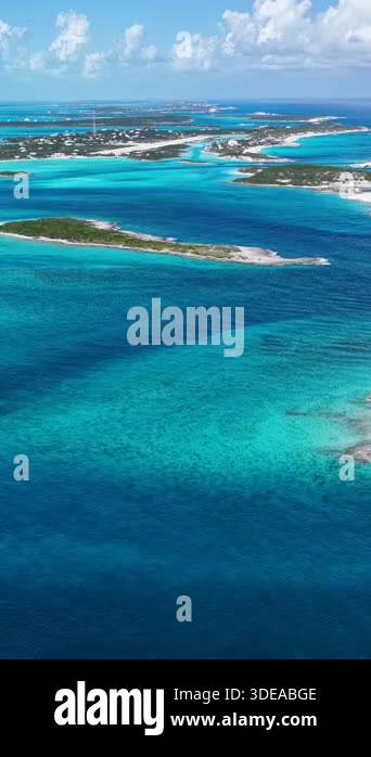 Staniel Cay At Exuma In Black Point Bahamas. Caribbean Skyline. Beach ...