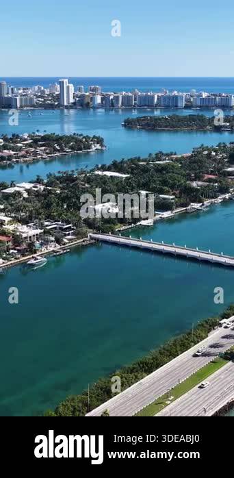 Miami Beach Skyline At Miami Beach In Florida United States. Beach ...