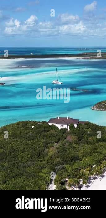Exuma Skyline At Exuma Islands In Black Point Bahamas. Beach Landscape ...