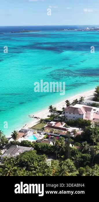 Cable Beach At Nassau In New Providence Bahamas. Beach Landscape ...