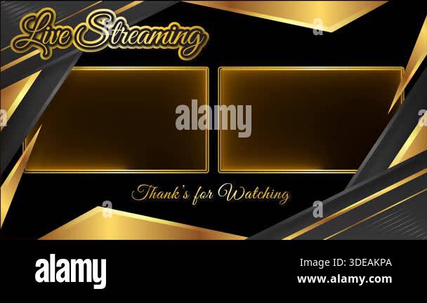 two frame live streaming overlay background Stock Video Footage - Alamy