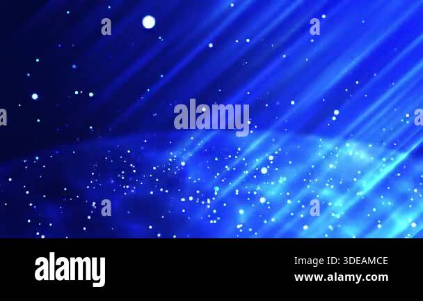 Blue Particle background With Ray Animation Motion Design Stock Video ...