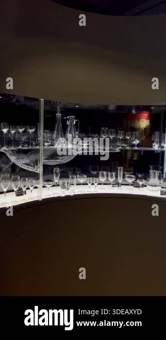 Kufstein, Austria. Riedel Factory and museum. Glasses exhibition. A ...
