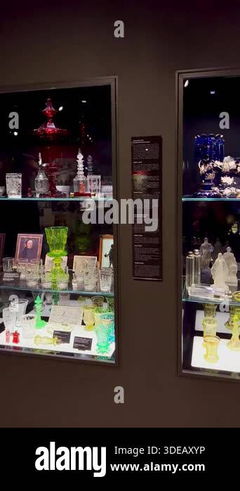 Kufstein, Austria. Riedel Factory and museum. Glasses exhibition. A ...