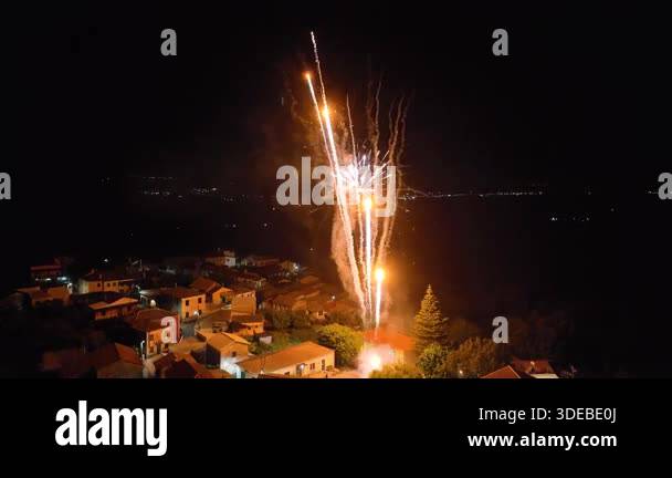 Spectacular Midnight Easter Resurrection Fireworks Display Exploding ...