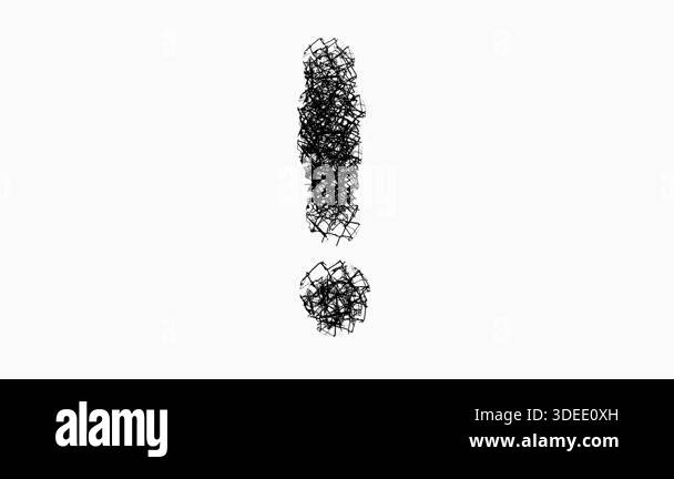 Motion Of Exclamation Mark Symbol On White Background Stock Video ...