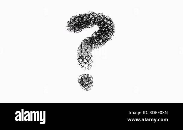 Motion Of Question Mark Symbol On White Background Stock Video Footage ...
