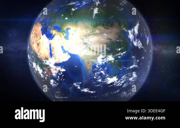 Earth map zoom to Beijing city in China Stock Video Footage - Alamy
