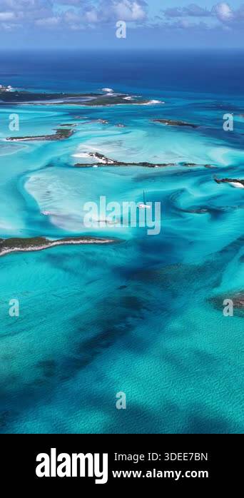 Exuma Skyline At Exuma Islands In Black Point Bahamas. Beach Landscape ...