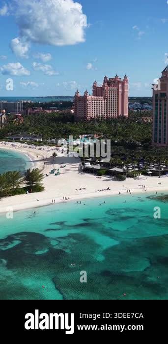 Paradise Island Skyline At Nassau In New Providence Bahamas. Seascape ...