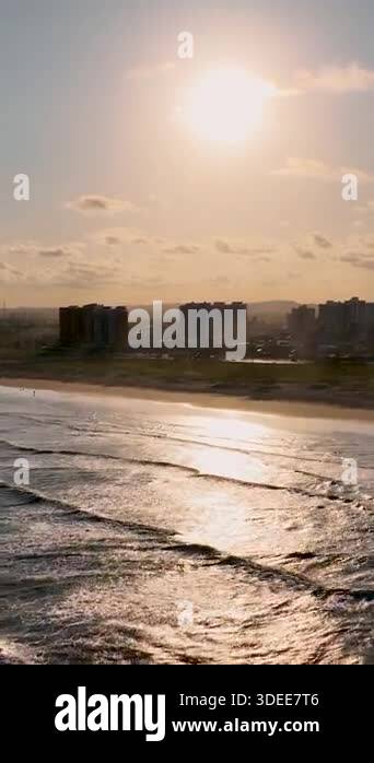 Aracaju Sergipe. Aracaju Brazil. Panning wide sunset landscape of ...