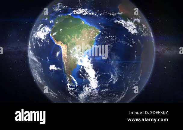 View of Buenos Aires city location on Earth map from space Stock Video ...