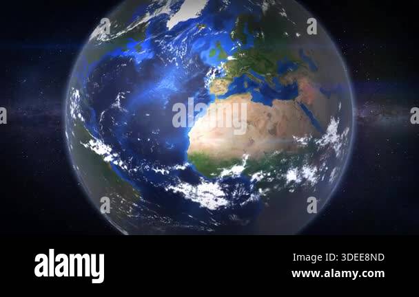 View of Porto city location on Earth map from space Stock Video Footage ...