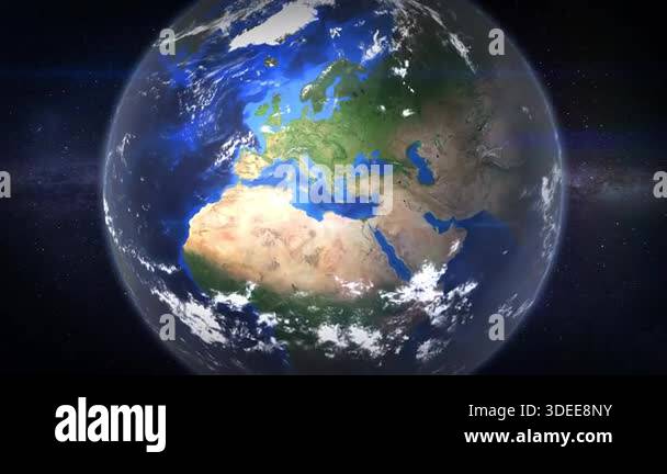 View of Moscow city location on Earth map from space Stock Video ...