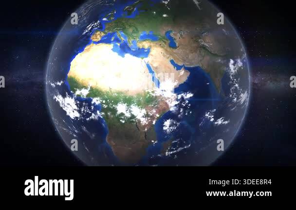 View of Abu Dhabi city location on Earth map from space Stock Video ...