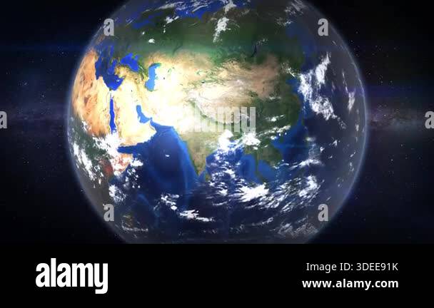 View of Seoul city location on Earth map from space Stock Video Footage ...