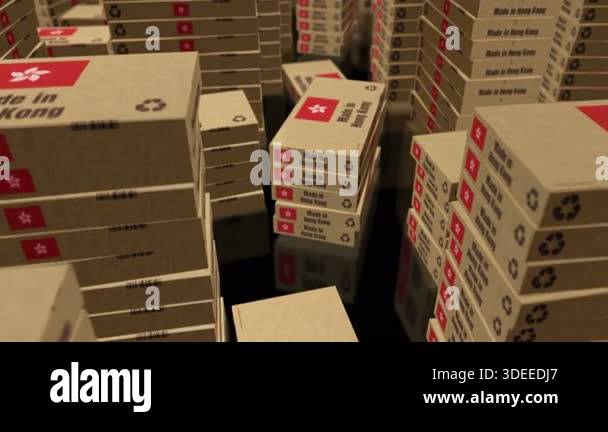Made in Hong Kong box production line. Hong Kong export import ...