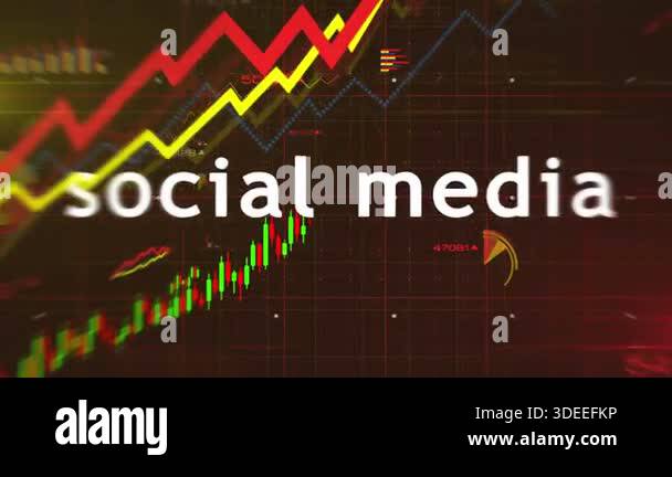 Social media diagrams charts and graphs seamless loopable analysis ...