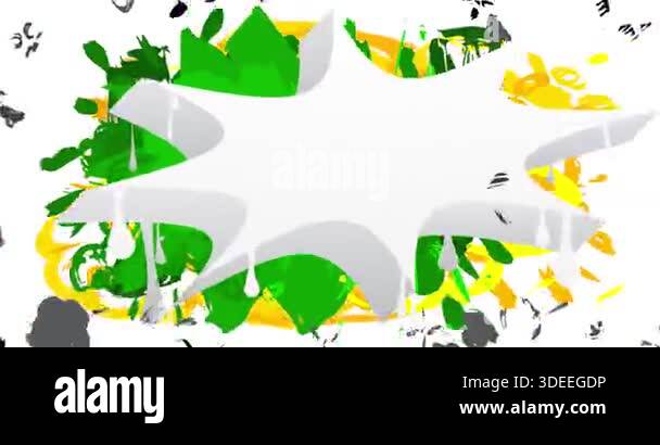 Graffiti speech bubble animation. Abstract modern Messaging sign street ...