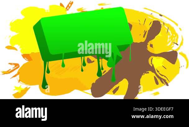 Graffiti speech bubble animation. Abstract modern Messaging sign street ...