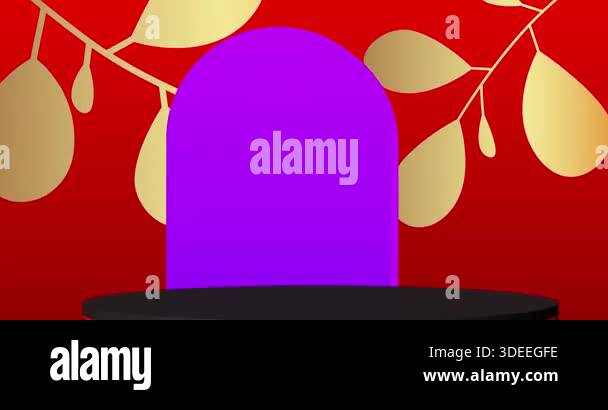 Mockup product display animation, cylinder pedestal podium. Stage ...