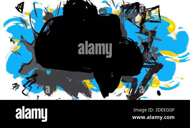 Graffiti speech bubble animation. Abstract modern Messaging sign street ...